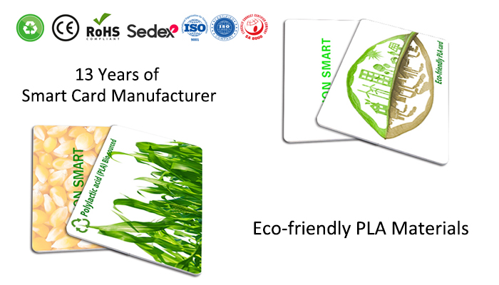 Sustainable Polylactic acid (PLA) card
