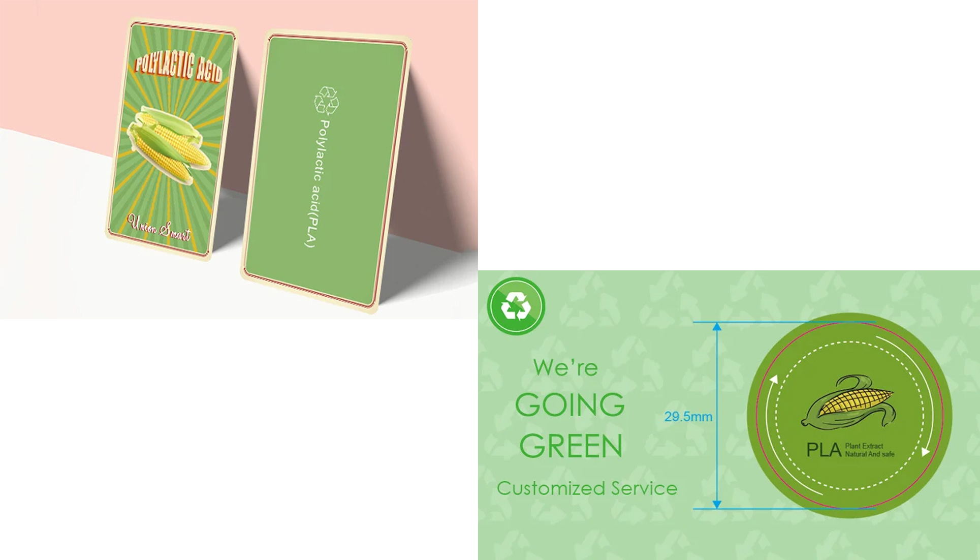 Sustainable Polylactic acid (PLA) card